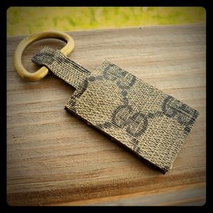 Accessories | Gucci Gg Upcycle Repurposed Keychain Key Fob Tag | Poshmark